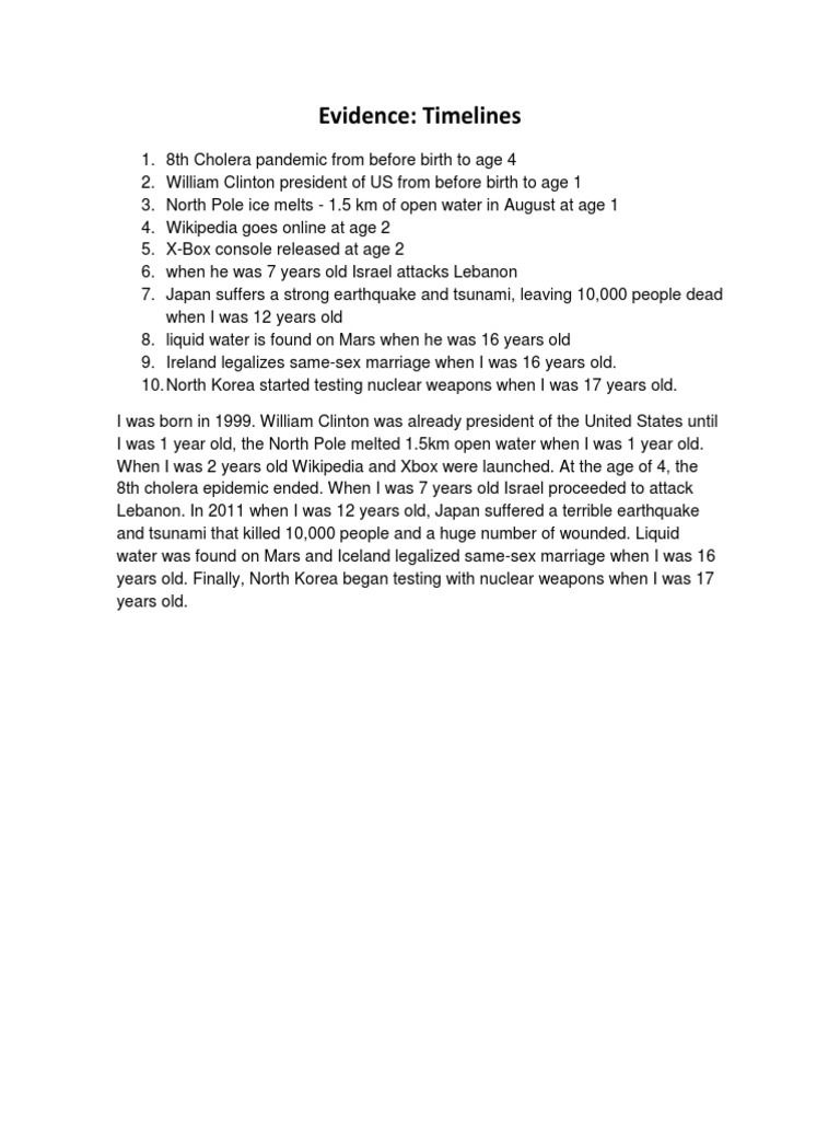 Evidence Timelines | PDF