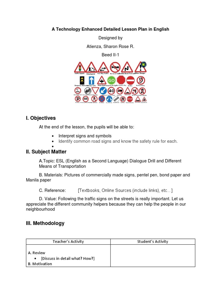 A Technology Enhanced Detailed Lesson Plan in | PDF