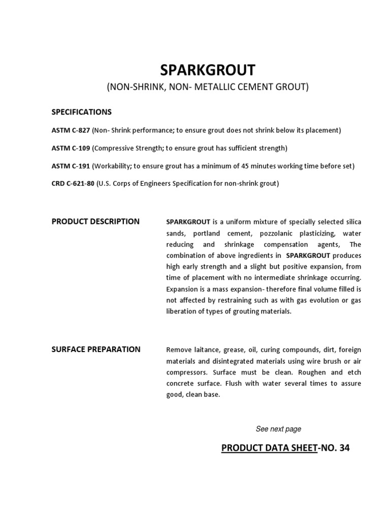 Specifications, Product Description, Application Instructions, and ...