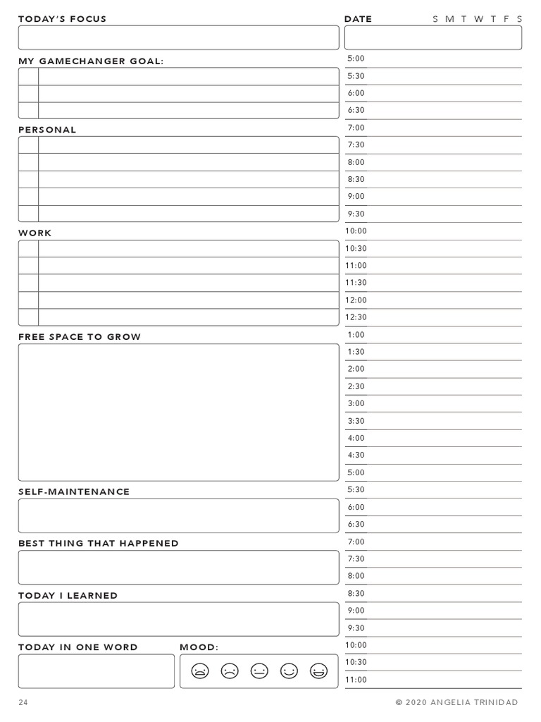 Passion Planner Daily Sample | PDF