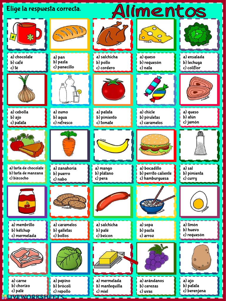 Alimentos Elecci N Multiple | PDF