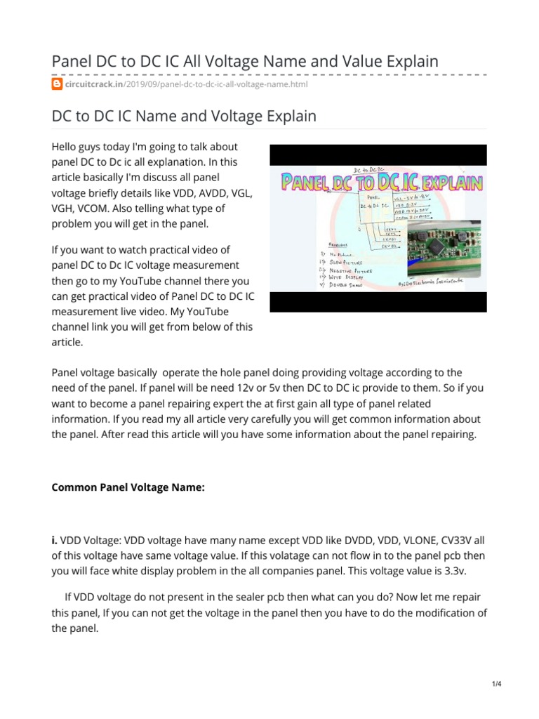 All LCD - LED Panel Voltage | PDF | Power Supply | Direct Current
