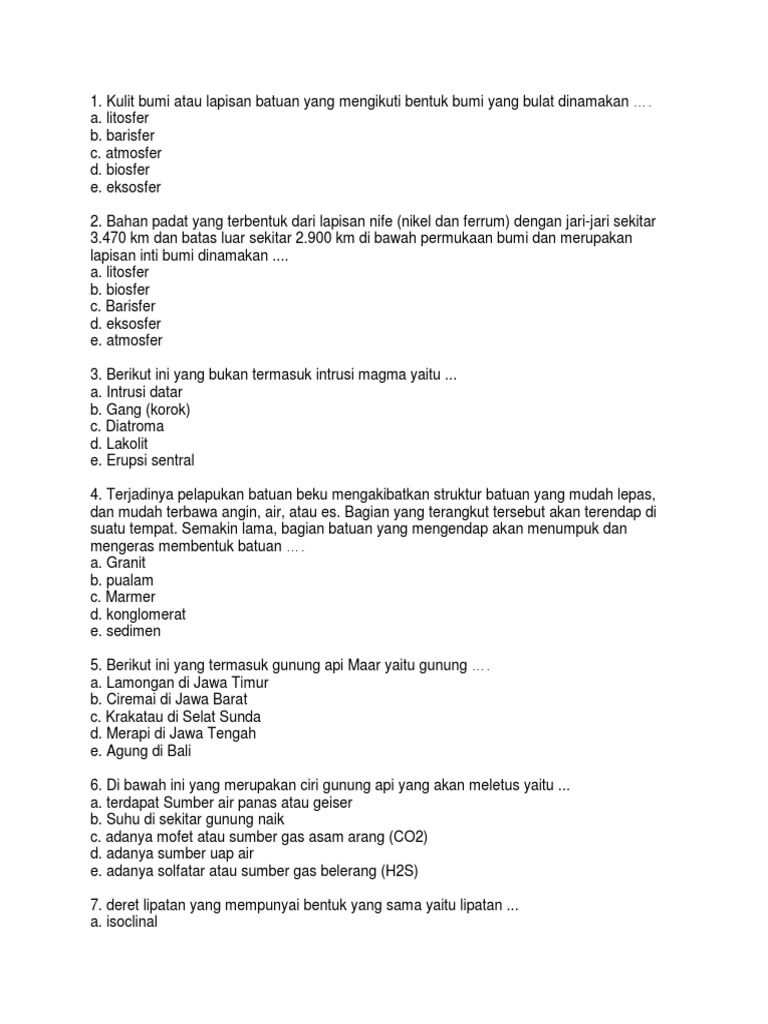 Soal Pilihan Ganda | PDF