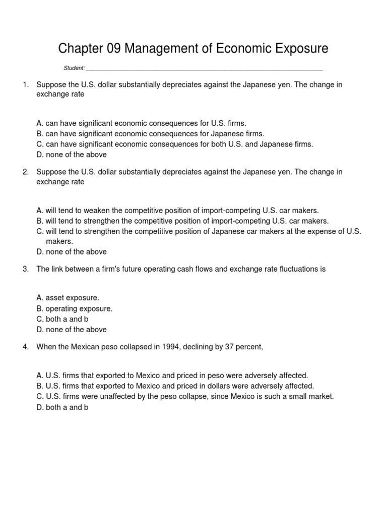 Chapter 09 Management of Ec | PDF | Hedge (Finance) | Pound Sterling