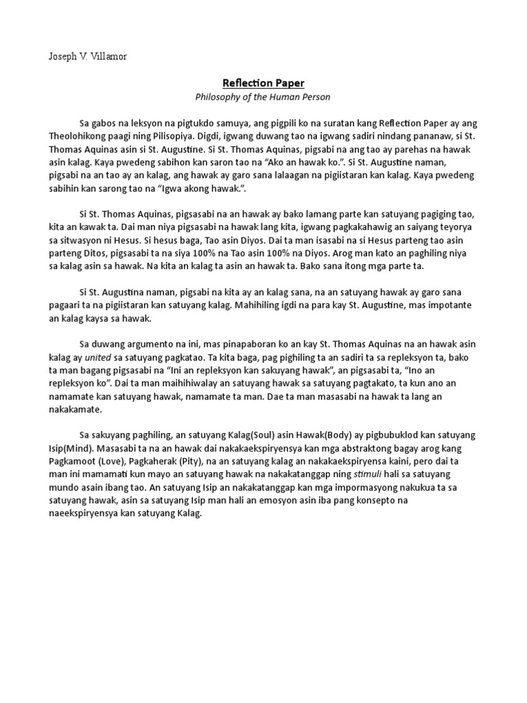 Reflection Philosophy | PDF