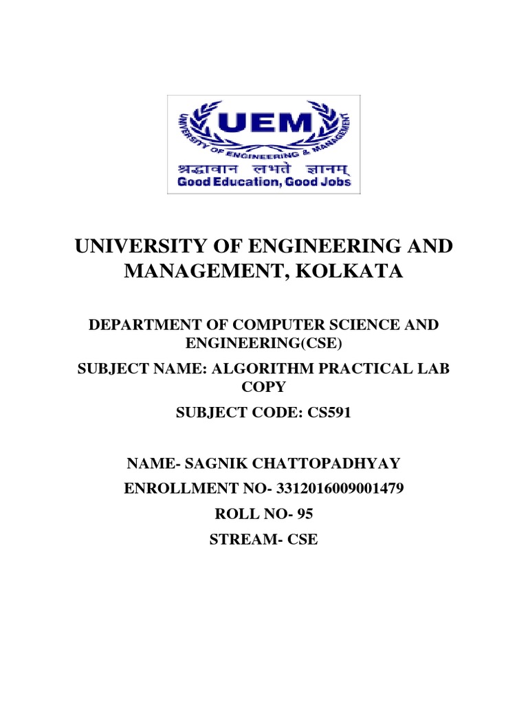 Algo Lab Project | PDF | Teaching Mathematics | Computer Programming