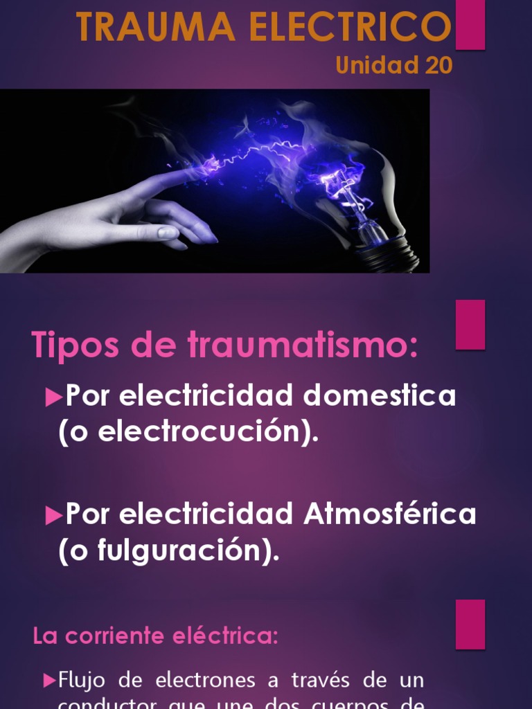 Trauma Electrico | PDF | Relámpago | Lesión