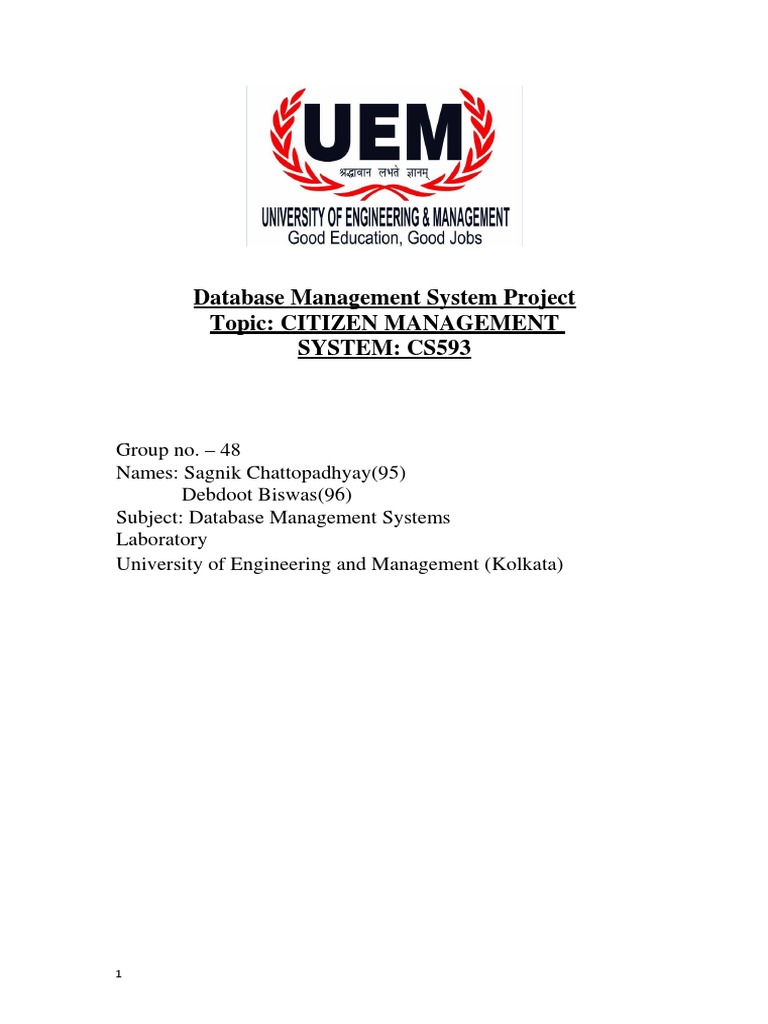 DBMS Project | PDF | Software Design | Databases