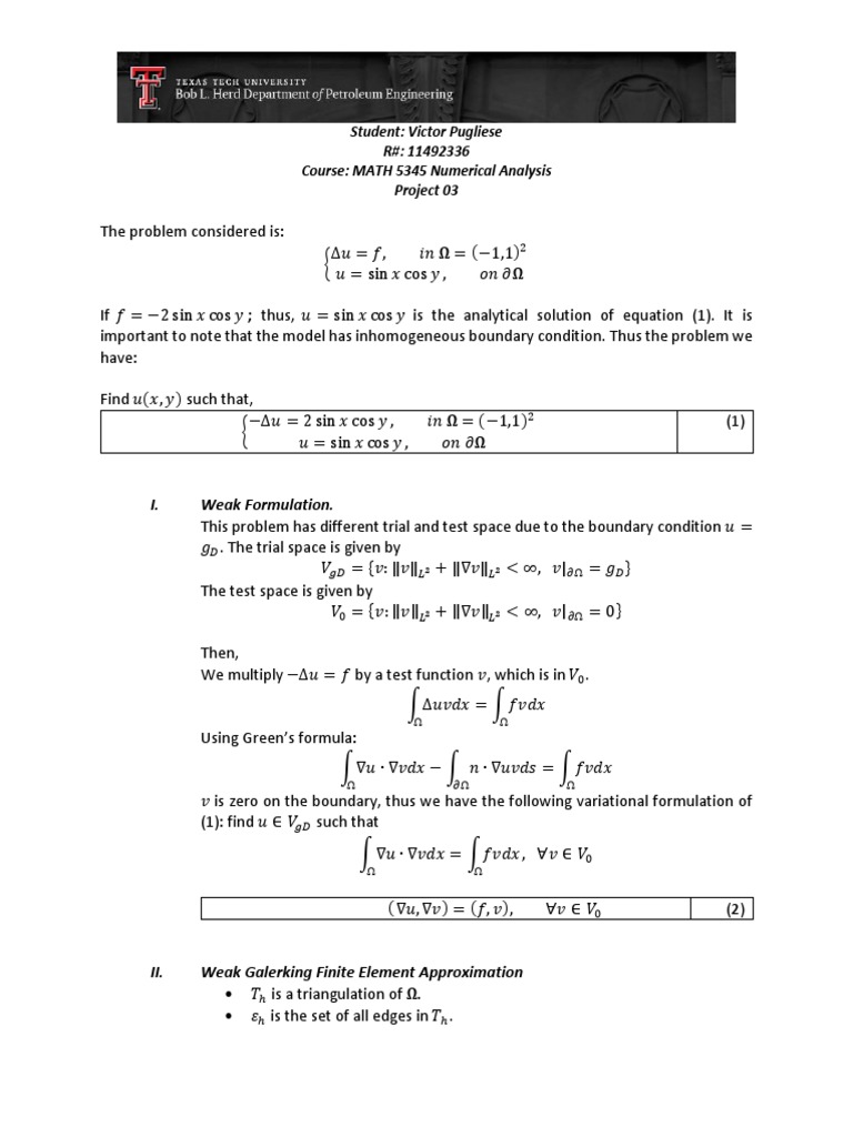 Numerical Analysis Of A Weak Galerkin Finite Element Method For Solving An Inhomogeneous