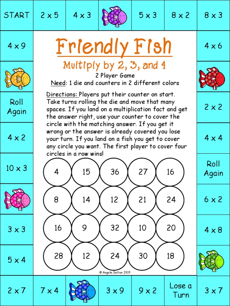 Free Multiplication Game | PDF | Graphic Design | Communication Design