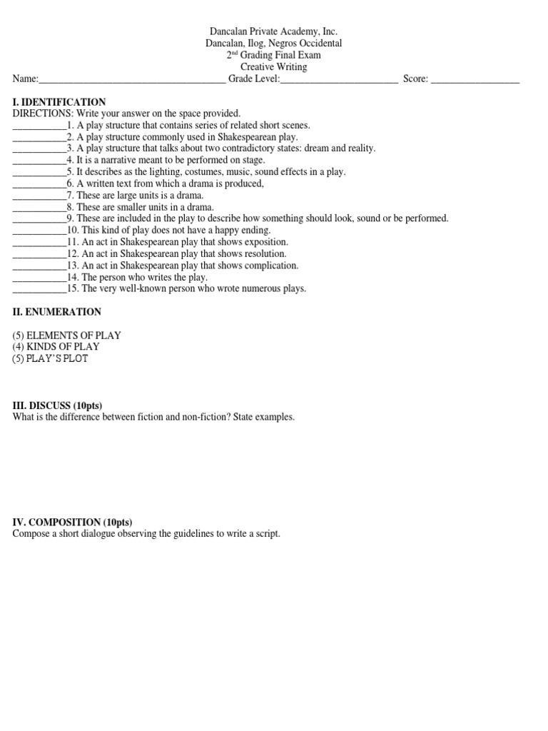 Creative Writing | PDF