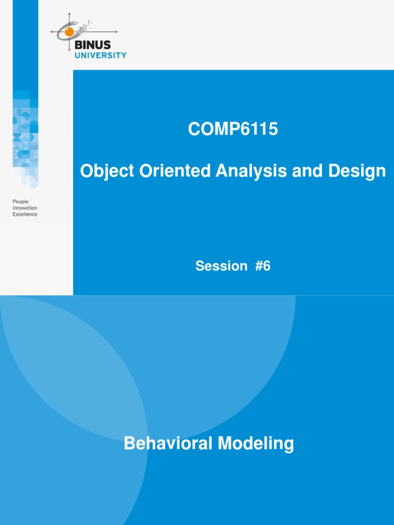 COMP6115 Object Oriented Analysis and Design: Session #6 | PDF | Use Case | Object Oriented ...