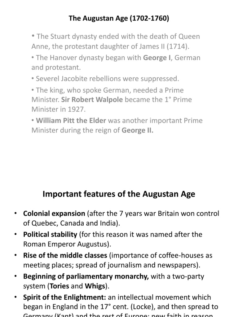 The Augustan Age (1702-1760) | PDF | Novels