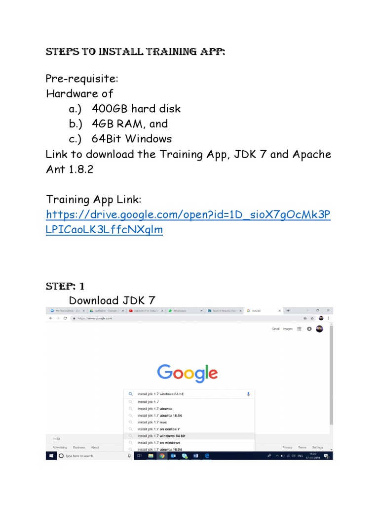 Steps To Setup Training App | PDF | Command Line Interface | Java ...