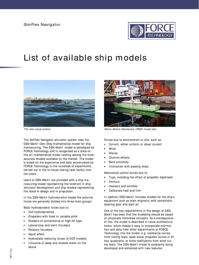 SimFlex Navigator - List of Ship Model +++ | PDF | Ships | Watercraft