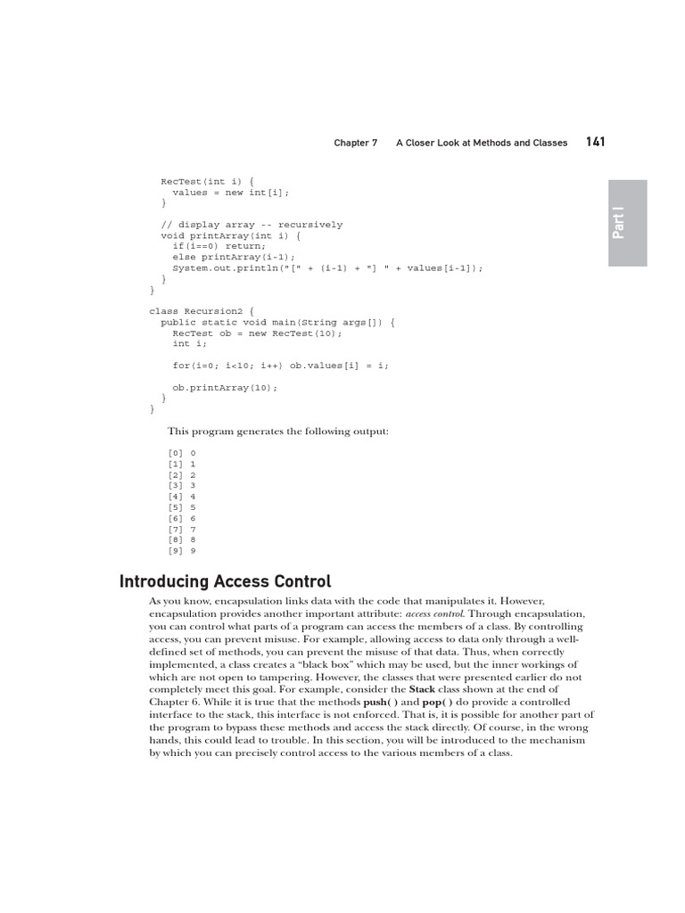 Introducing Access Control: Chapter 7 A Closer Look at Methods and ...