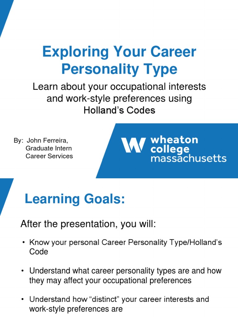 Exploring Career Personality | PDF | Personality Type | Artificial ...