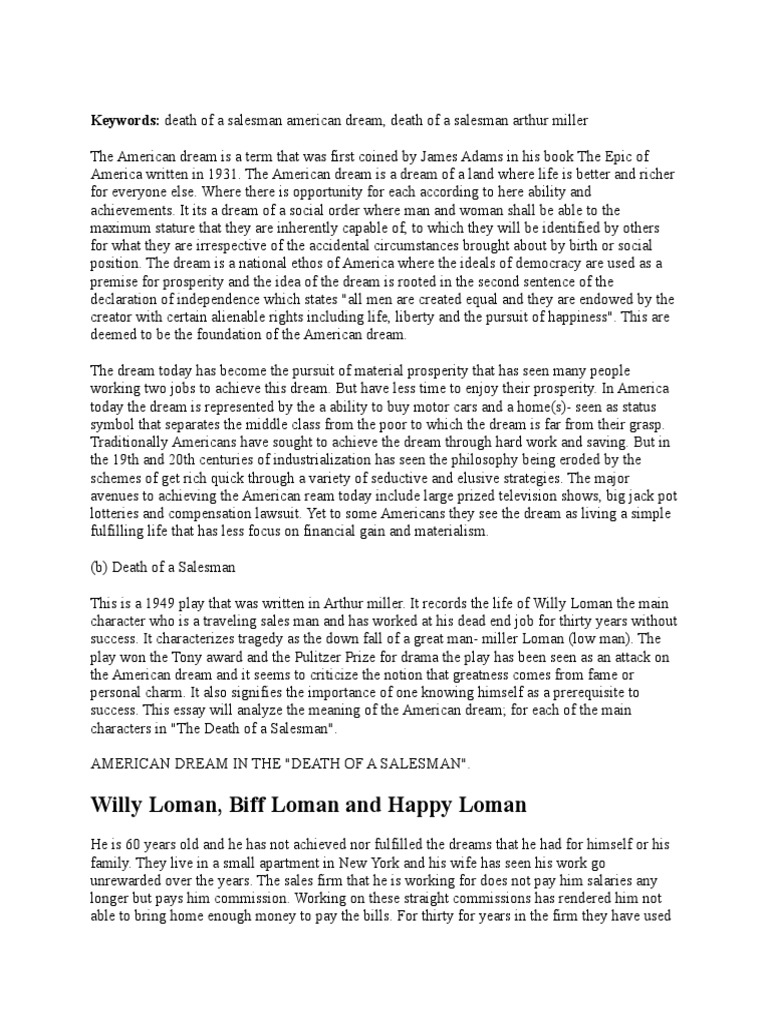 Death of A Salesman | PDF
