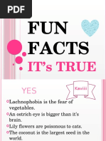 1000 Interesting Facts About Literally Everything - The Fact Site | PDF