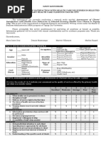 Survey Questionnaire - Disaster Awareness and Preparedness - Sti | PDF ...