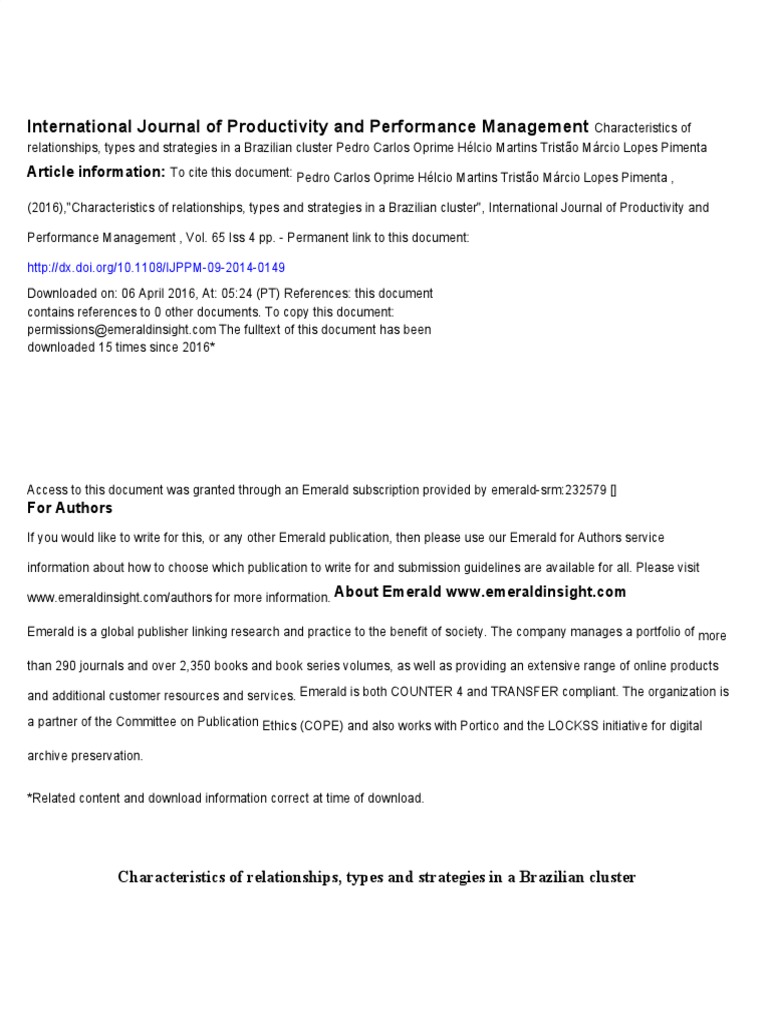 International Journal of Productivity and Performance Management | PDF ...