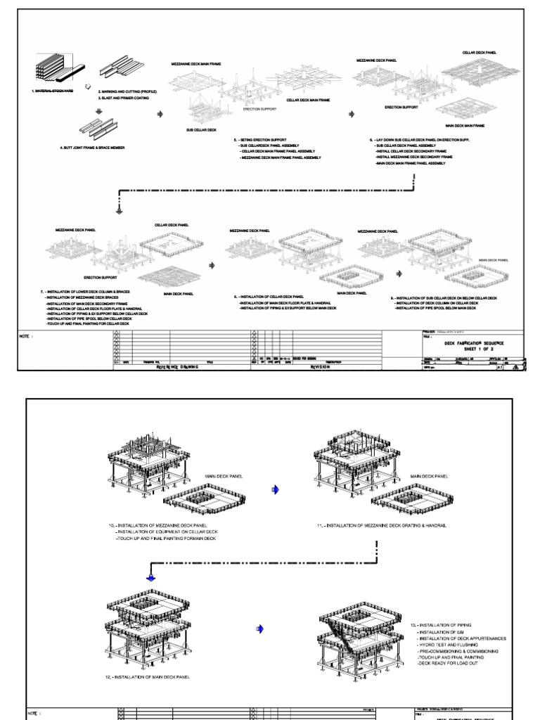 Appendix-4 Fabrication Sequences TopSide A | PDF | Building Engineering | Economic Sectors
