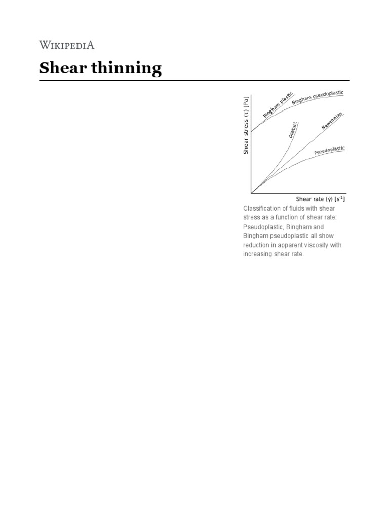 Shear Thinning PDF | PDF | Dynamics (Mechanics) | Gases