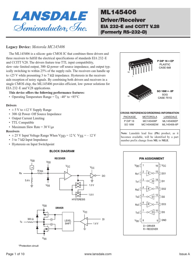 MC145406 P | PDF | Cmos | Logic Gate
