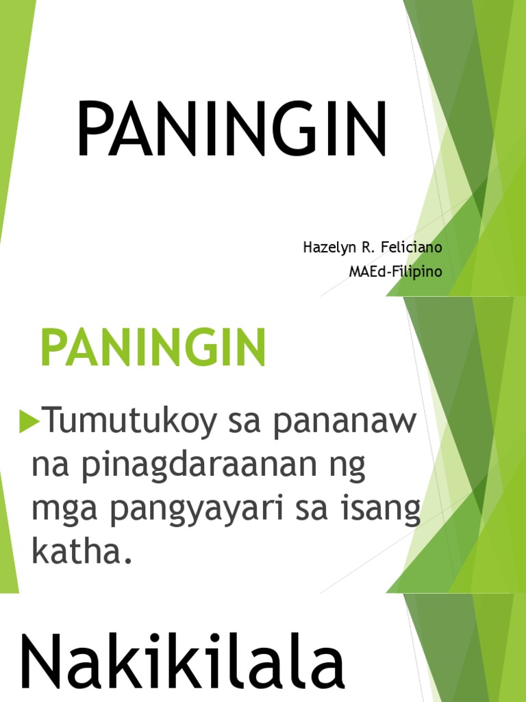 PANINGIN | PDF