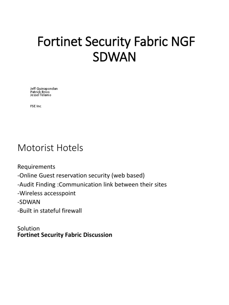 Fortinet SD-WAN Solutions Overview | PDF | Systems Engineering | Cyberwarfare