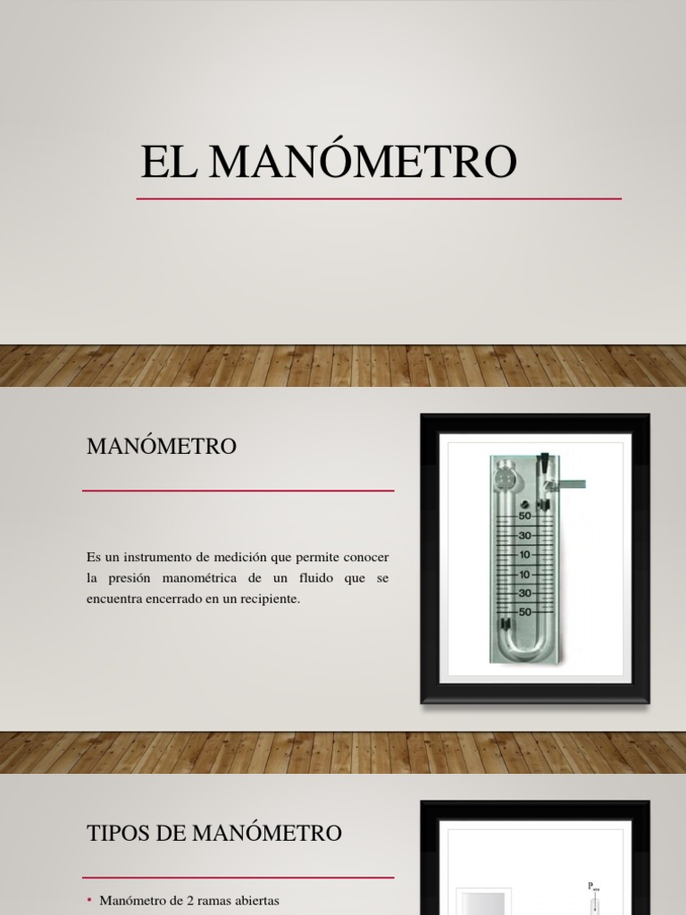 Tipos y Aplicaciones del Manómetro | PDF | Medida de presión | Presión