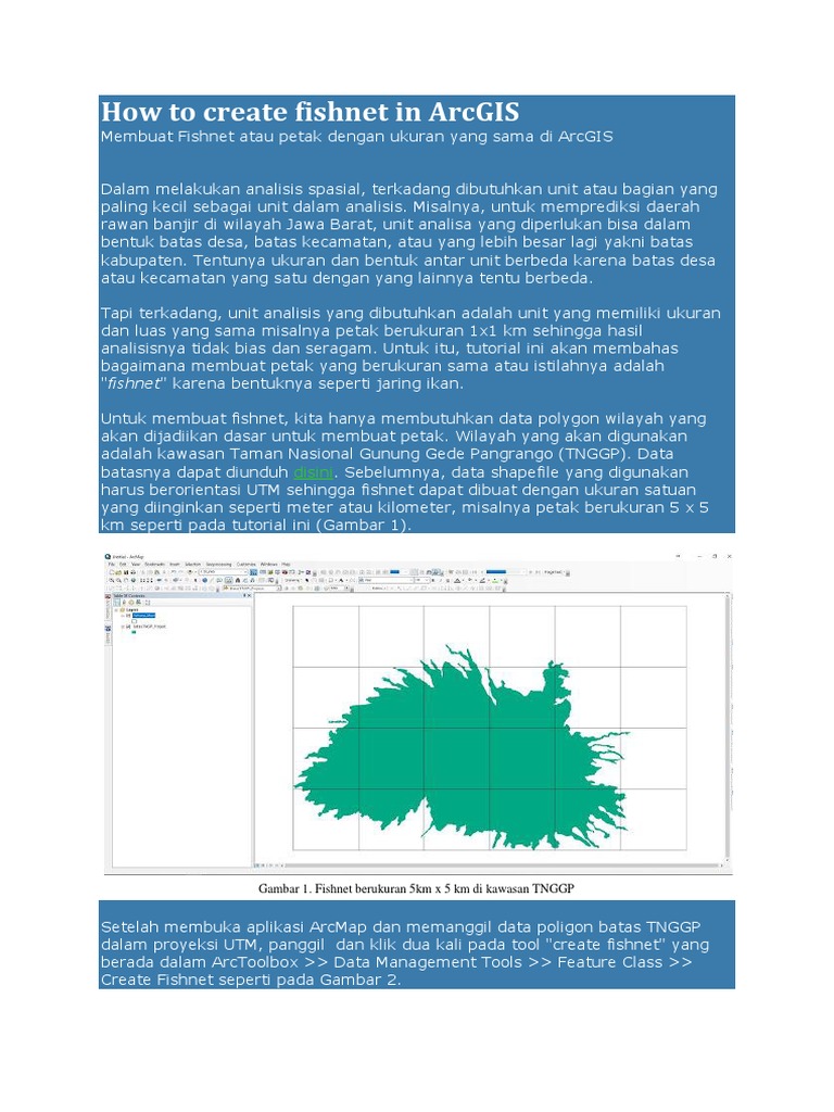 How To Create Fishnet in ArcGIS | PDF