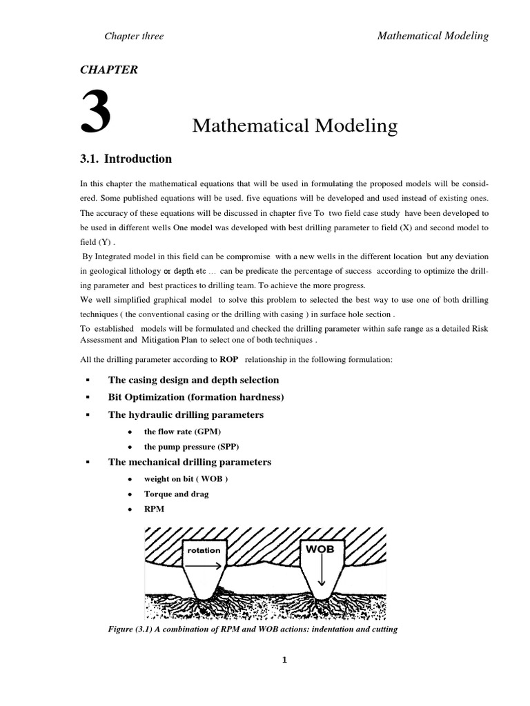 MSC CH3 Mathematical Modeling | PDF | Casing (Borehole) | Lift (Force)