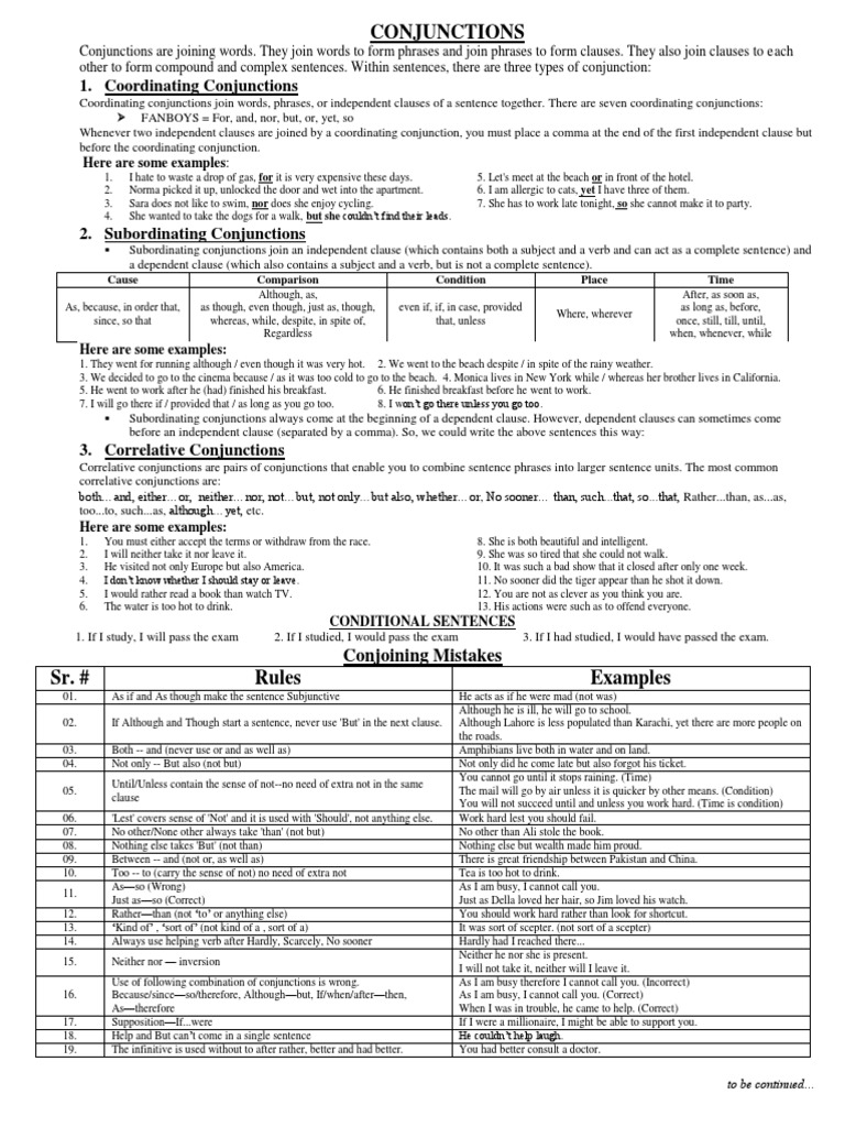 Conjunctions Discussion | PDF | Language Mechanics | Linguistics