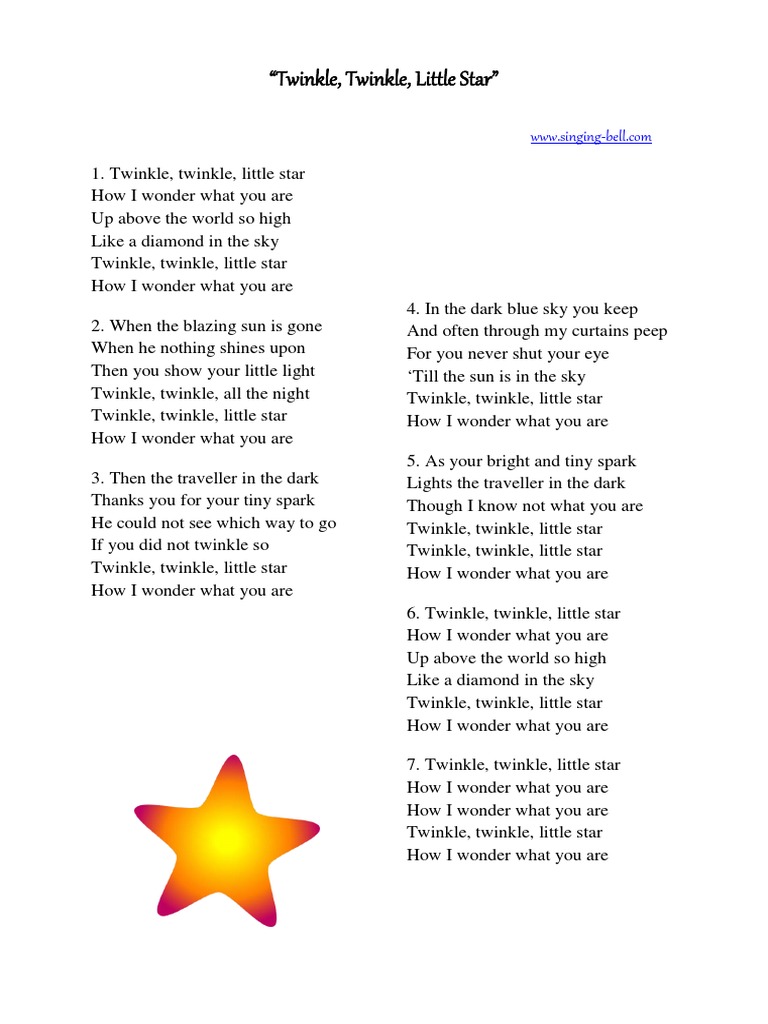 Twinkle, Twinkle, Little Star | PDF