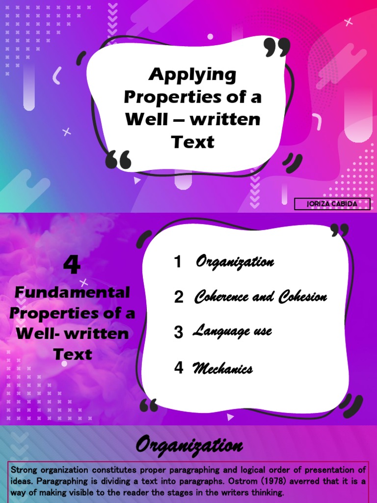Applying Properties of A Well-Written Text | PDF | Mummy | Jargon