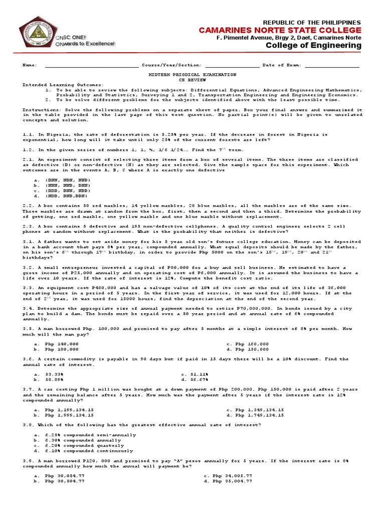 Midterm Ce Review Final | PDF | Force | Angle