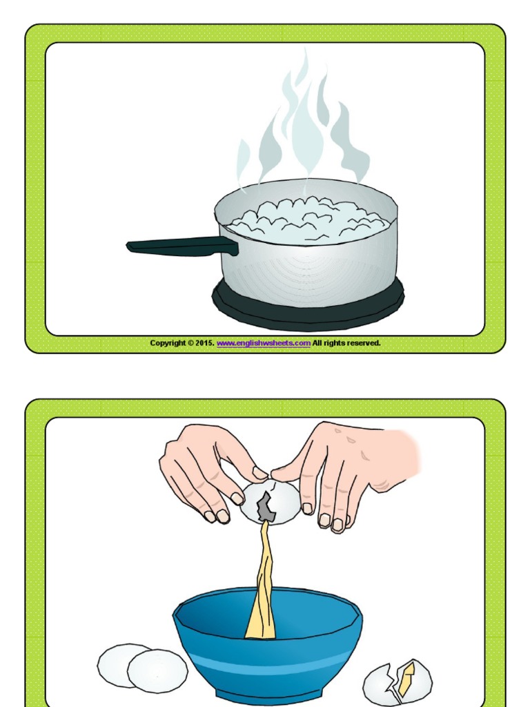 Cooking Verbs Big Esl Flashcards For Kids | PDF | Business | Lifestyle