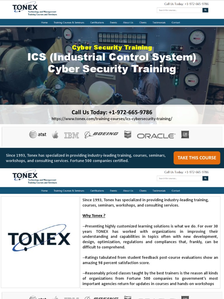 ICS (Industrial Control System) Cyber Security Training | PDF | Scada ...