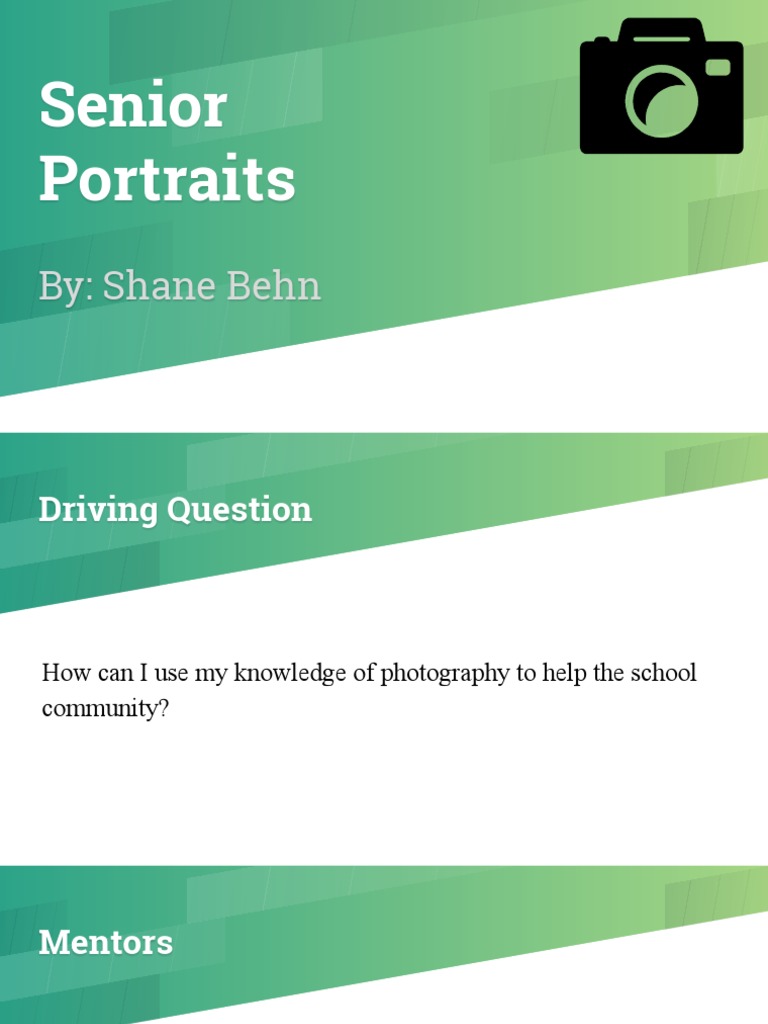 Senior Portrait Photography Project | PDF