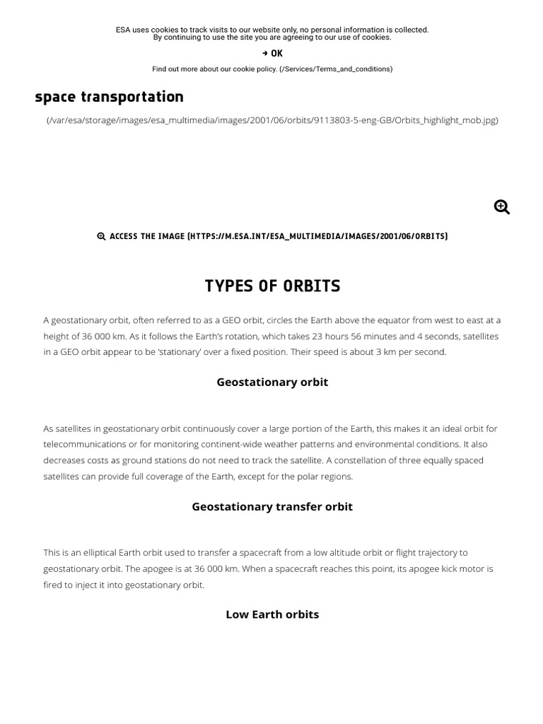 Types of Orbits | PDF | Satellite | Earth