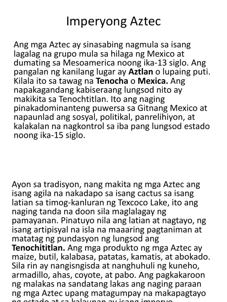 Imperyong Aztec | PDF