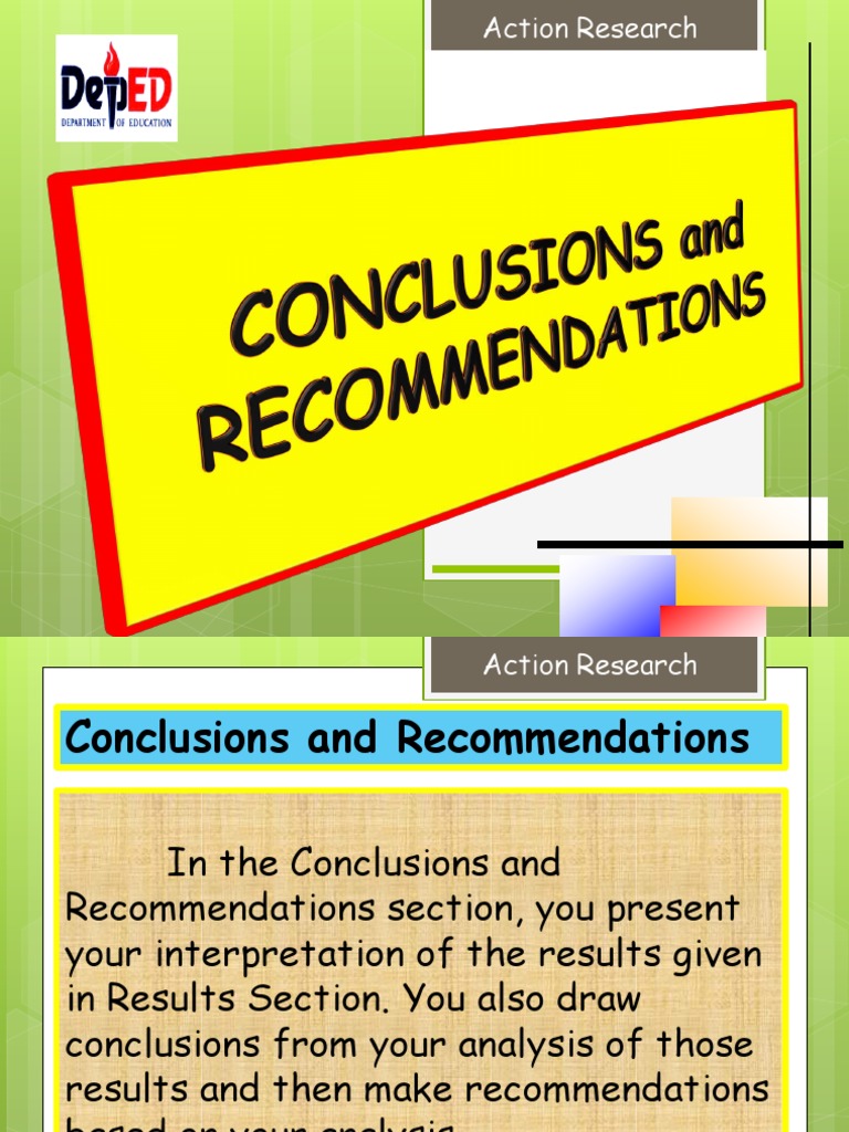 Action Research (Conclusion and Recommendations) | PDF | Action ...