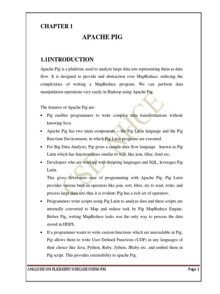 Analysis of Pig Script PDF | PDF | Apache Hadoop | Scripting Language