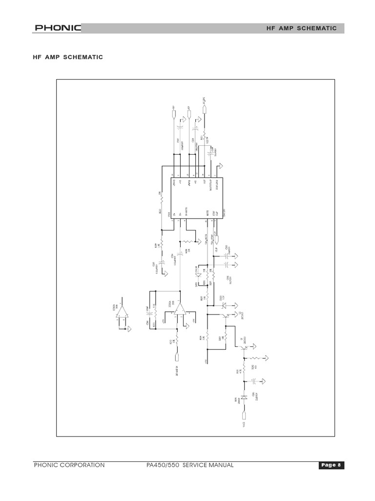HF Amp Schematic: Phonic Corporation Pa450/550 Service Manual | PDF ...