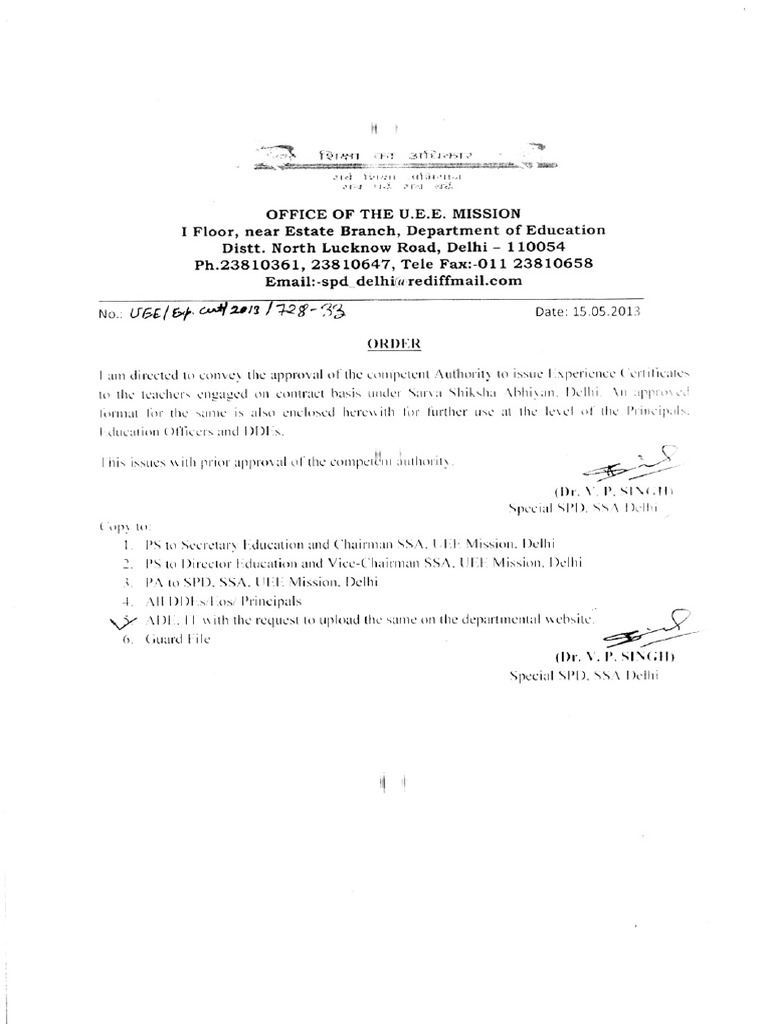 Experience Letter Certificate | PDF