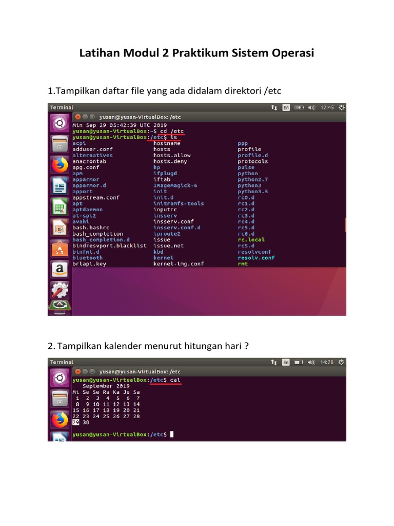 Latihan Modul 2 Praktikum Sistem Operasi | PDF | Komputer