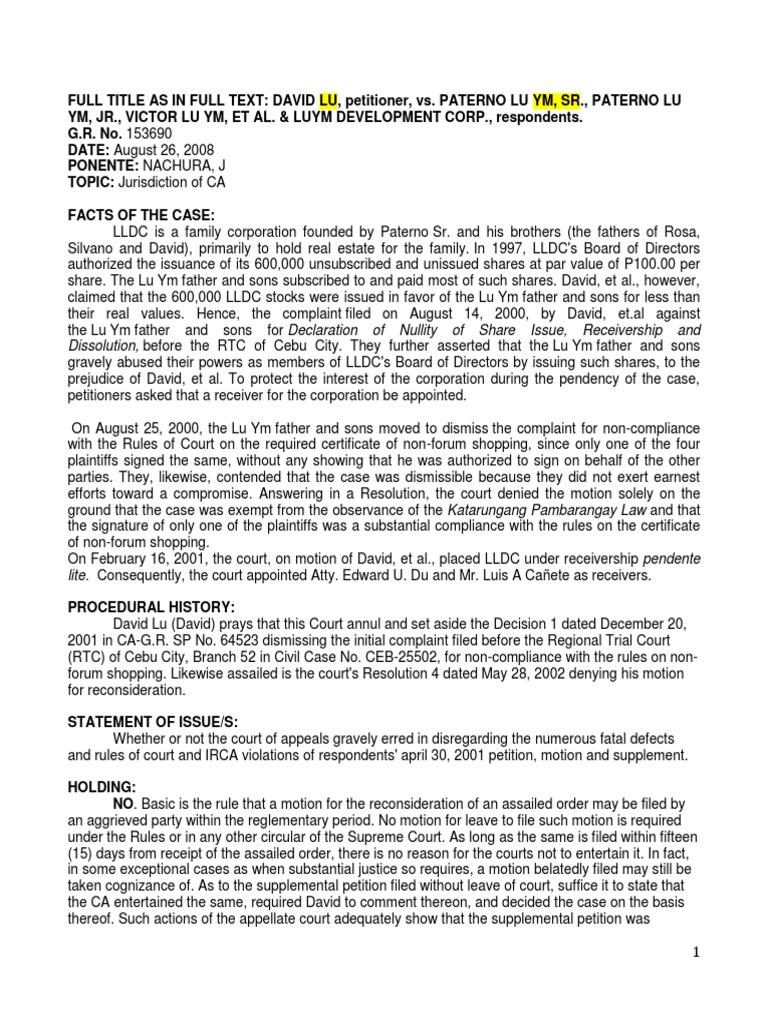 Lu v. Ym, SR | PDF | Complaint | Lawsuit