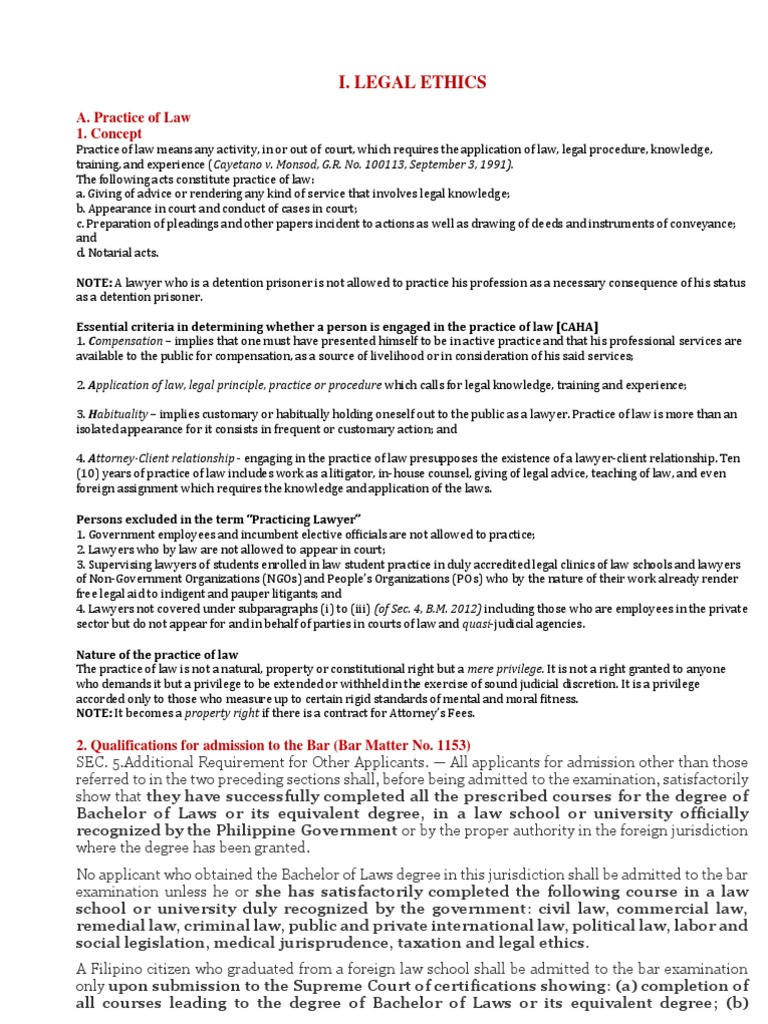 Ethics Syllabus Based | PDF | Practice Of Law | Lawyer