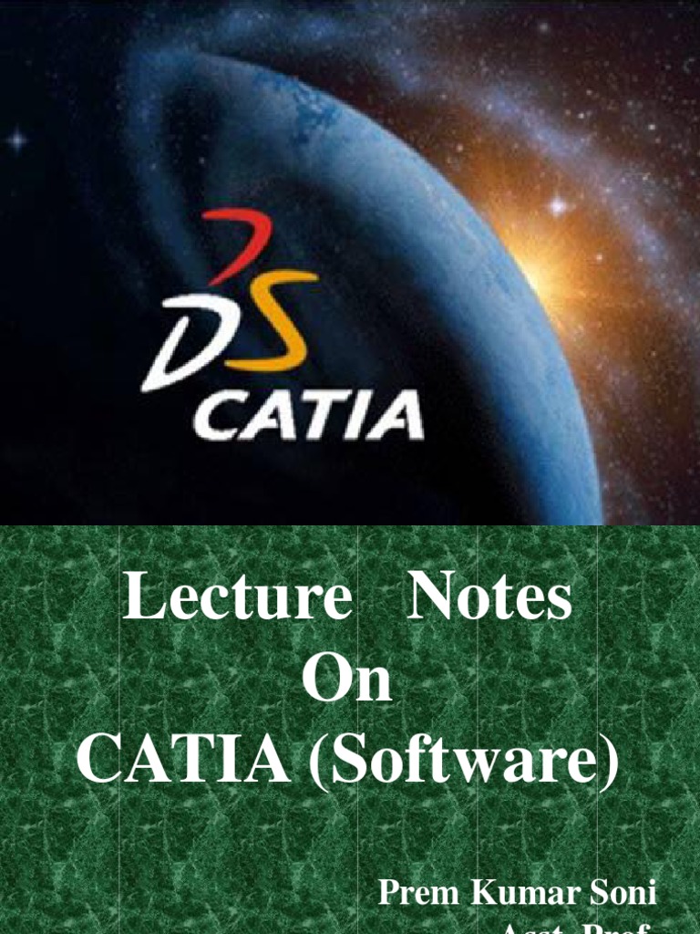 Catia V5 Lecture Notes | PDF | Geometry | Teaching Mathematics